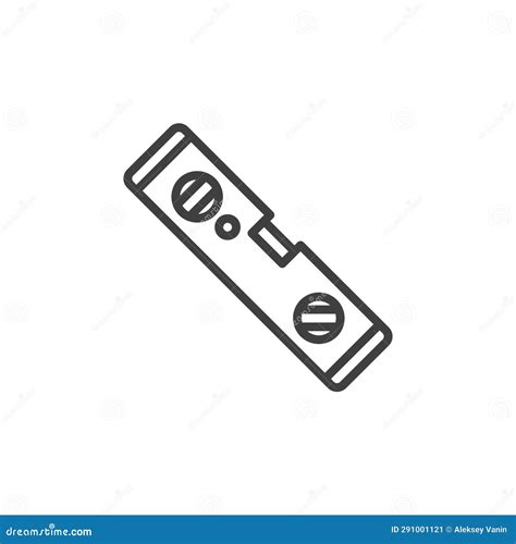 Bubble Level Tool Line Icon Stock Vector Illustration Of Equipment