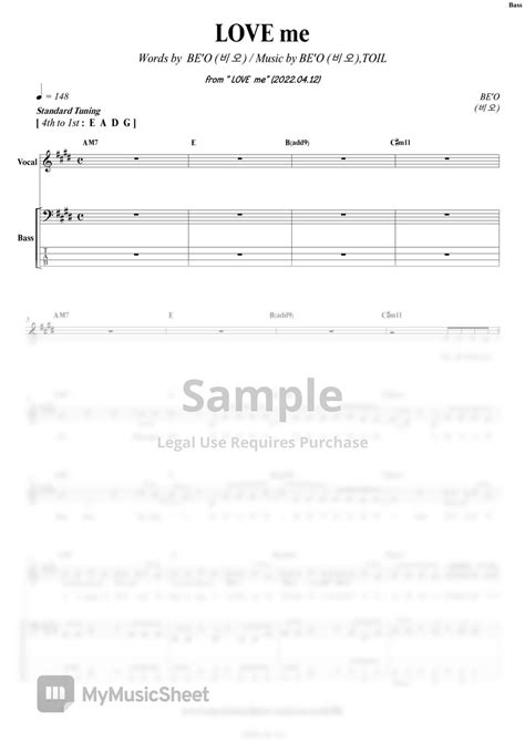 Be O Love Me Tab Staff By Cover Skills