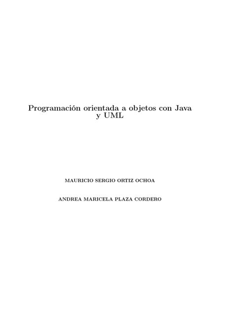 programación orientada a objetos con java y uml descargar gratis pdf