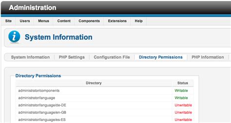 Joomla Directory Permissions Unwritable Selinux