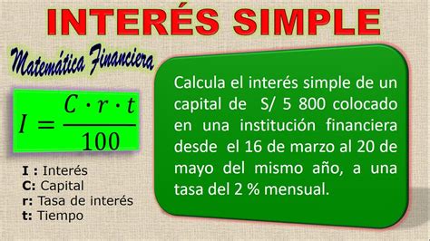 Interés Simple Matemática Financiera Matemática Financiera Interés