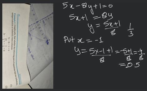 48example 5 graphically find whether the following pair of equations h