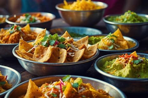 Premium Photo Papdi Chaat Street Food Extravaganza