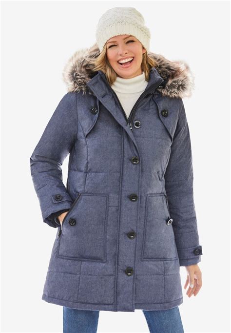 Heathered Down Puffer Coat Woman Within