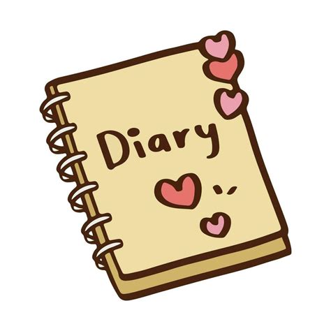 Cute Diary Pastel Of Valentines Day And Love Anniversary 36938353 Vector Art At Vecteezy