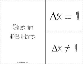 Linear Functions From Finite Differences Foldable AR C By Jstalling