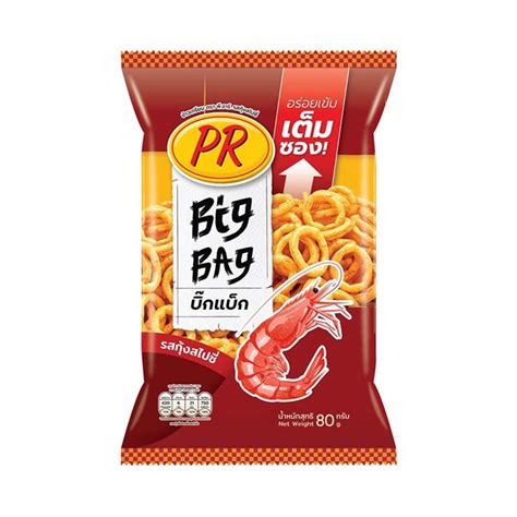 พีอาร์ ข้าวเกรียบรสกุ้งสไปซี่ 80 กรัม Allonline