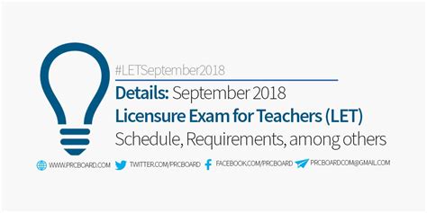 Details September 2018 Let Teachers Board Exam Schedule Deadline Of