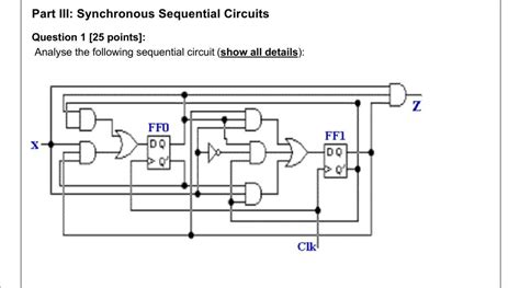 Solved Part Iii Synchronous Sequential Circuits Question 1