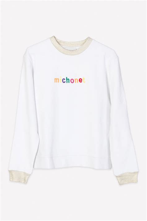SUDADERA LOGO BLANCA BORDADO Michonet