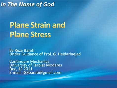 Ppt Plane Strain And Plane Stress Powerpoint Presentation Free
