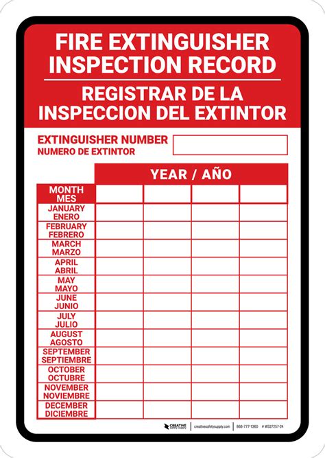 Fire Extinguisher Inspection Labels Aluminum 2023 Seton 51 Off