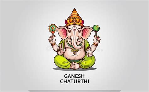 The Image Depicts Lord Ganesha In A Vibrant And Detailed Illustration Generative Ai Stock