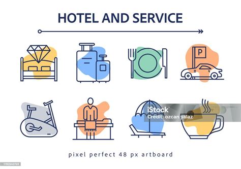 호텔 및 서비스 관련 벡터 배너 디자인 개념입니다 글로벌 Multisphere 즉시 사용 가능한 템플릿입니다 웹 배너 웹 사이트 헤더 잡지 모바일 응용 프로그램 등 현대적인