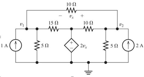 Solved Use Node Voltage Analysis To Find The Node Voltages Chegg