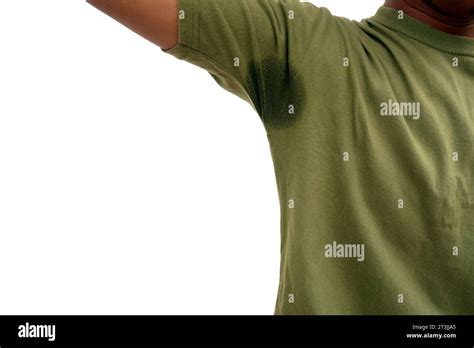 Hyperhidrosis Sweating Young Asian Man With Sweat Stain On His Clothes