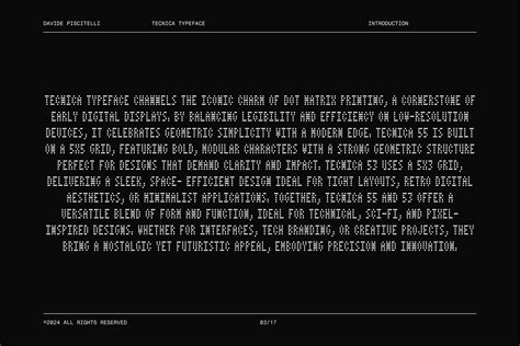 Tecnica Free Dot Matrix Display Font Behance