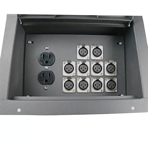 Recessed Stage Floor Pocket Audio Box With 10 Xlr Female Mic Reverb