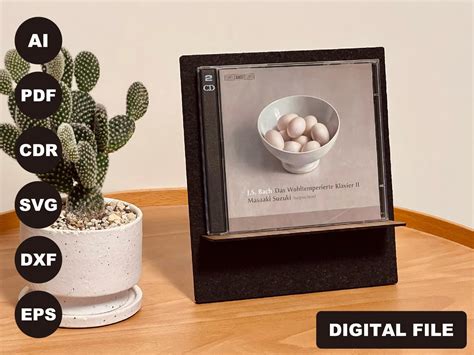 Cd Display Stand Laser Cut File Etsy