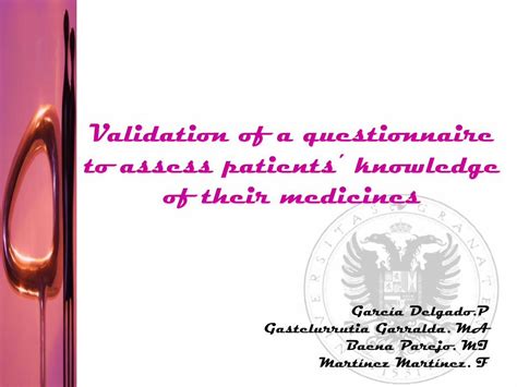 Pdf Validation Of A Questionnaire To Assess Patients Delgadopdfii