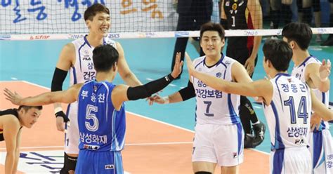 삼성화재 Kovo컵 첫 경기서 상무에 완승