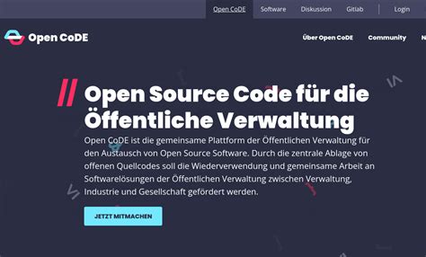 Neuigkeiten Zum Vorhaben Open Code Die Open Source Plattform Der
