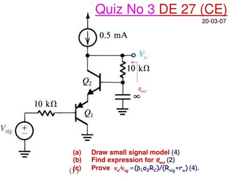 Ppt Small Signal Model Mos Field Effect Transistors Mosfets