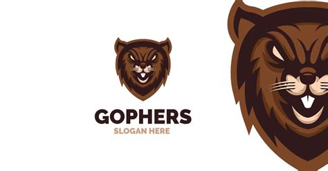 Gophers Mascot Logo Template Logos Ft Beaver And Logo Envato Gophers Mascot Logo Template Logos Ft Beaver And Logo Envato