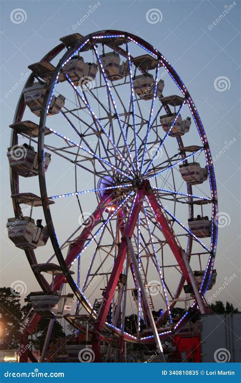 Ferris Wheel At Small Rural County Fair East Texas Editorial Image