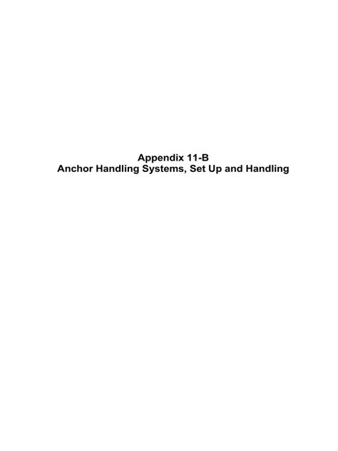 appendix 11 b rev anchor handling pdf anchor rope