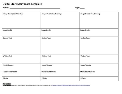 Storyboard Template Spark Premium Template Template Spark