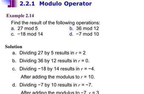 Modulo Operator
