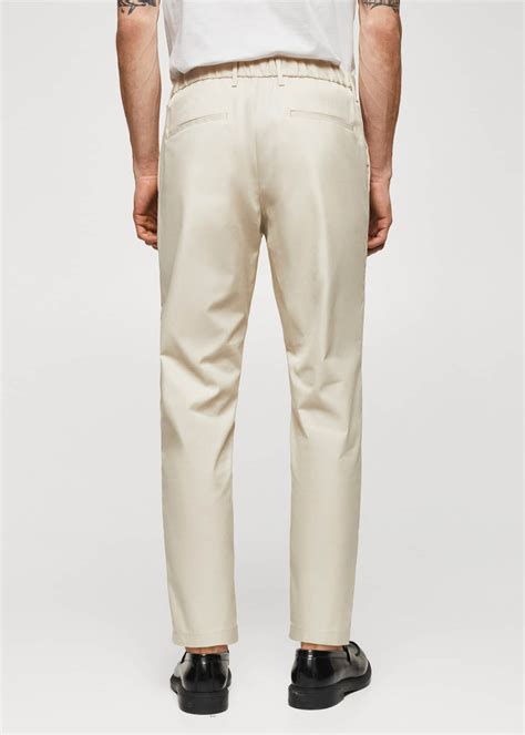 Slim Fit Cotton Trousers Man Mango Outlet United Kingdom