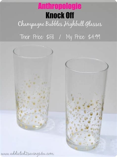 Gold Dotted Glasses For 5 Knockoffdecor