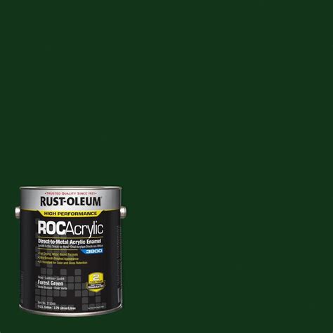 Rust Oleum 1 Gal Roc Acrylic 3800 Dtm Osha Gloss Forest Green Interior