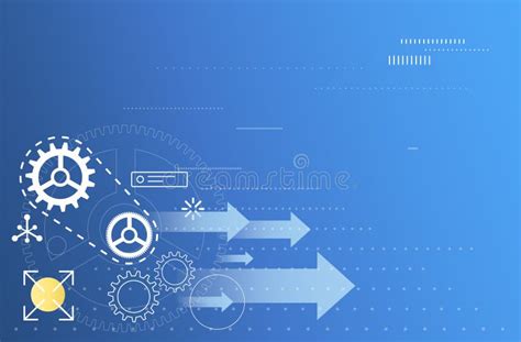 Gear In Movement Technology To Drive Growth Stock Illustration