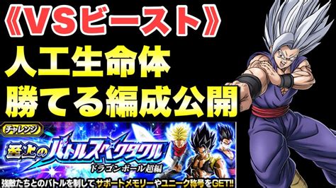 『ドッカンバトル 3065』「人工生命体」で使える編成大放出！ガンマコンビ未所持ok 至上のバトルスペクタクル：ステージ8孫悟飯（ビースト