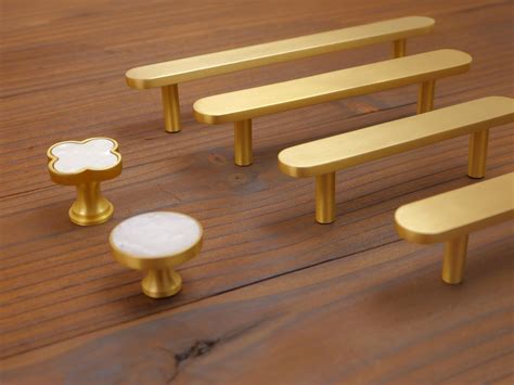 Flat Solid Brass Cabinet Pullsbrass Cupboard Door Handlesantique