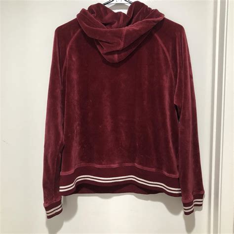 Lucy Velvet Red Cropped Hoodie Super Cute Size Depop