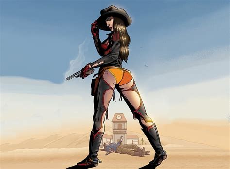 1366x768px 720p Free Download Cowgirl Gunslinger Art Female Hats