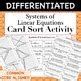 Systems Of Linear Equations Card Sort By Math Byrd TPT