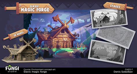 Slavic Magic Forge Concept Art Environment Design Behance
