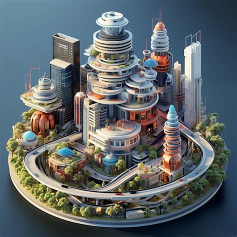 Premium Photo Isometric 3d Rendering Of City Premium Photo Isometric 3d Rendering Of City