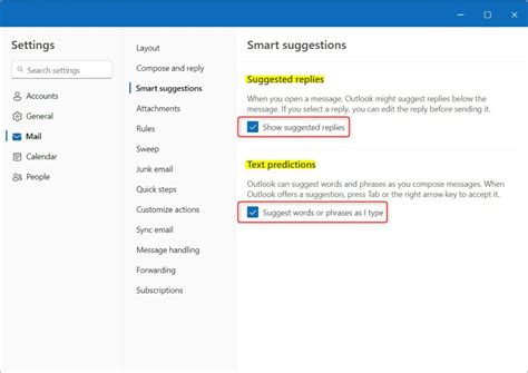 enabling or disabling text suggestions in outlook for windows 11 geek rewind