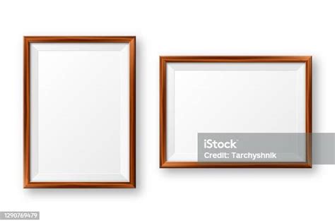 사실적인 빈 나무 그림 프레임 현대 포스터 모형 나무의 질감빈 사진 프레임 아트 갤러리 벡터 일러스트레이션 0명에 대한 스톡 벡터 아트 및 기타 이미지 Istock