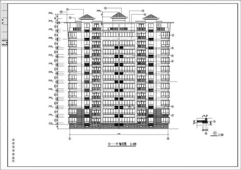 襄樊市某现代化小区12层框架结构住宅楼平立剖面设计cad图纸（含跃层）居住建筑土木在线
