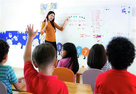 Asian Teacher In An International School In Class Room Photograph By