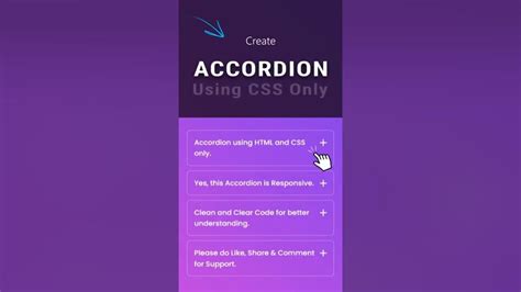 Create An Accordion Using Html And Css Only Youtube