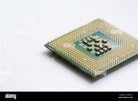 Computer CPU Or Processor Isolated On White Background Stock Photo Alamy