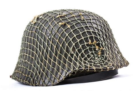 Unique Netted Camouflage Helmet With Period Picture Fjm44